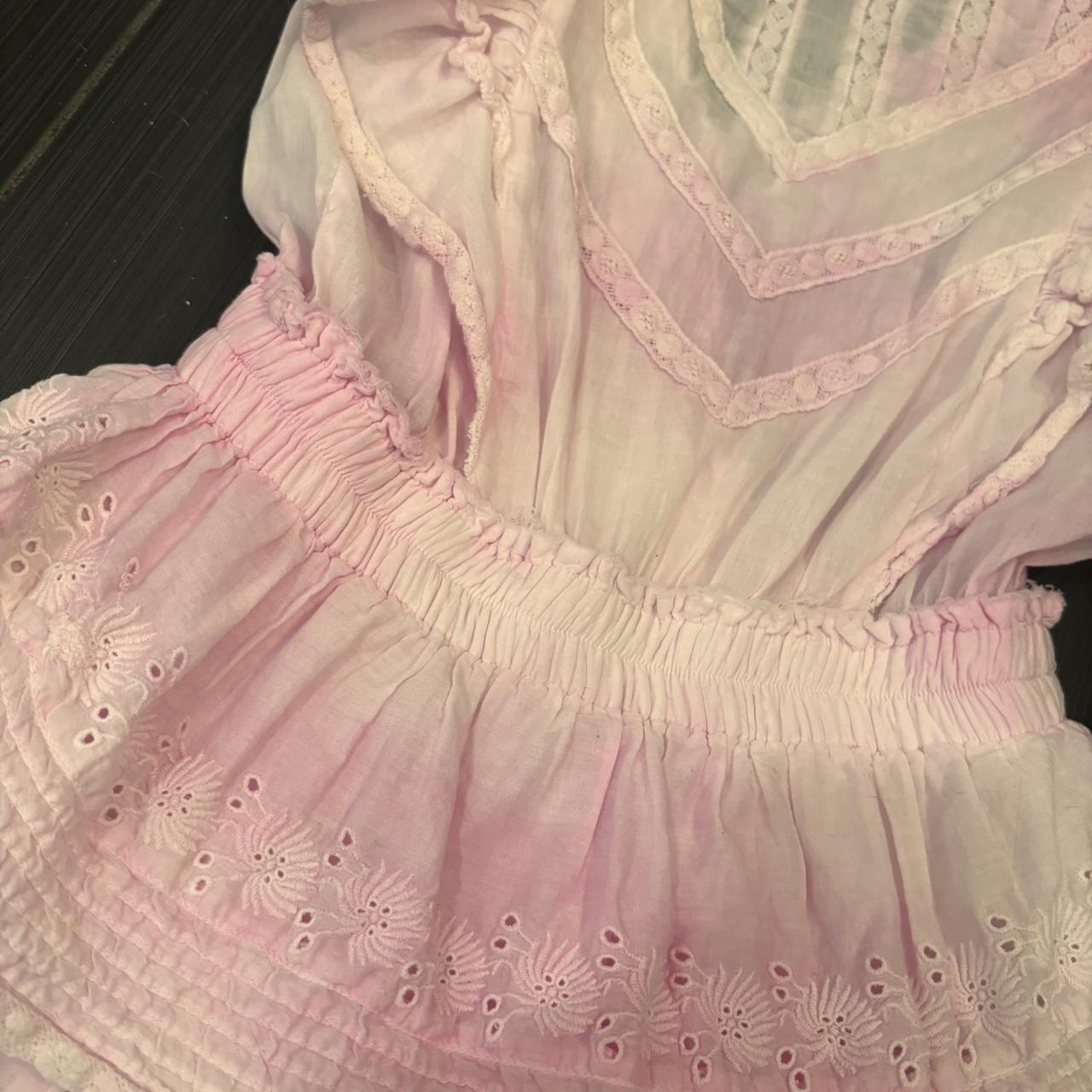 love shack fancy pink dress, only worn a couple of... - Depop