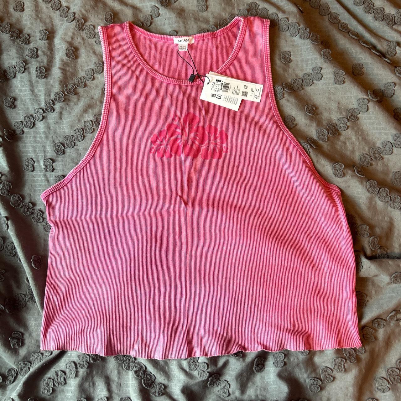 garage tropical flower pink tank top - new with tags... - Depop