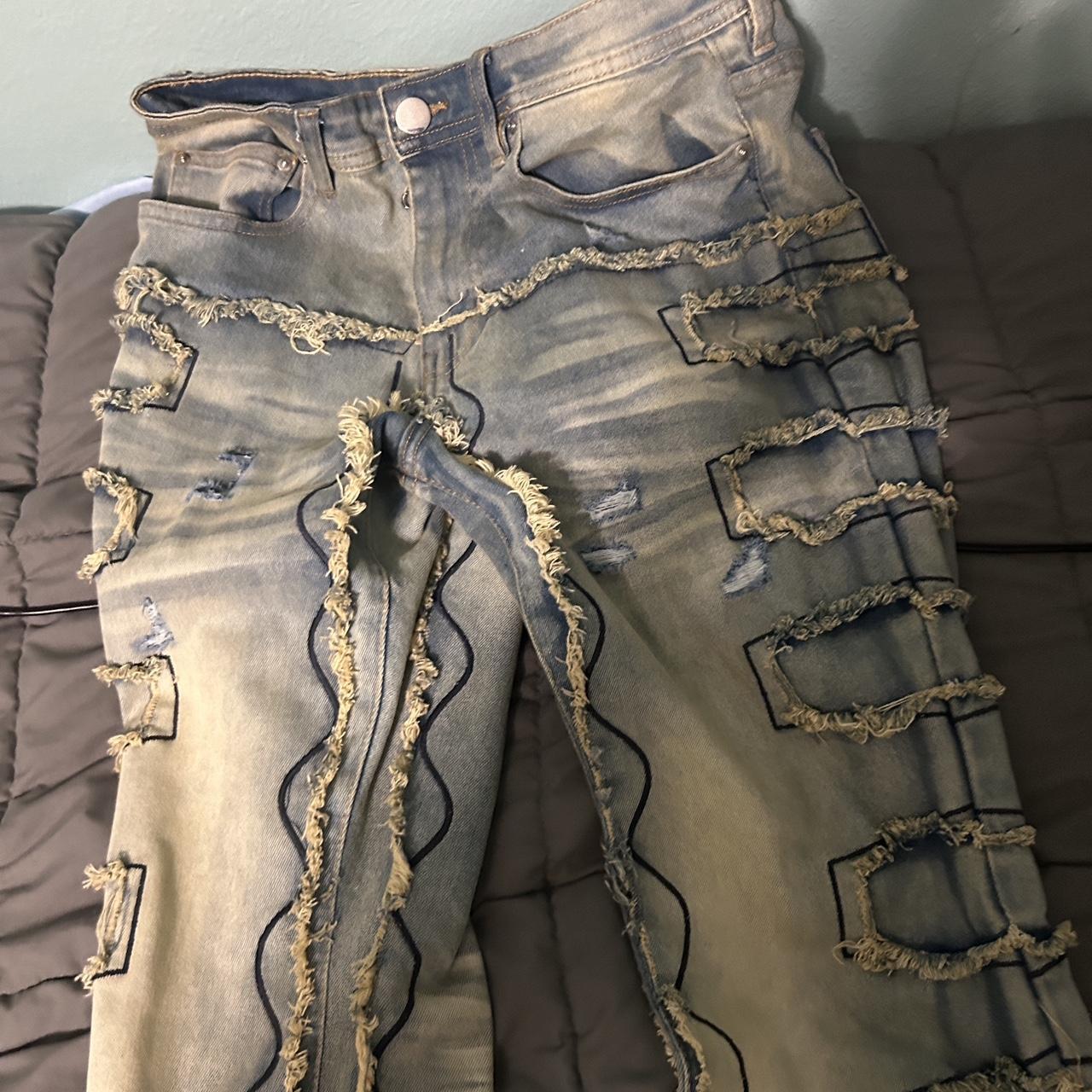 Fashion nova Stacked Flared skinny jeans - Depop