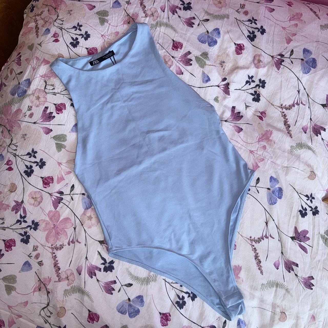 Zara Light Blue Bodysuit Never been worn and... - Depop