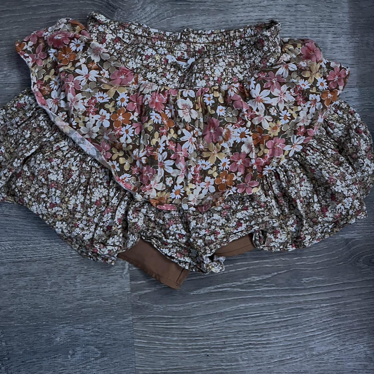 Aerie Brown Skort! Size is a XS with shorts built in. | Depop