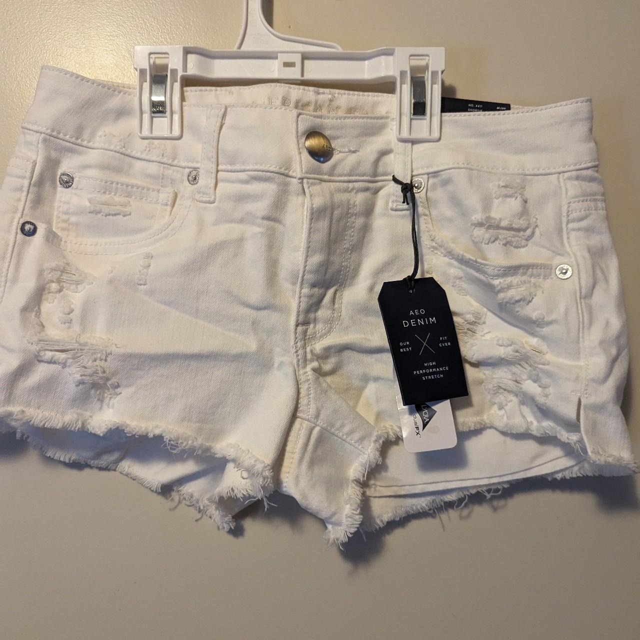 White American eagle shorts sized 4. Cute shorties... - Depop