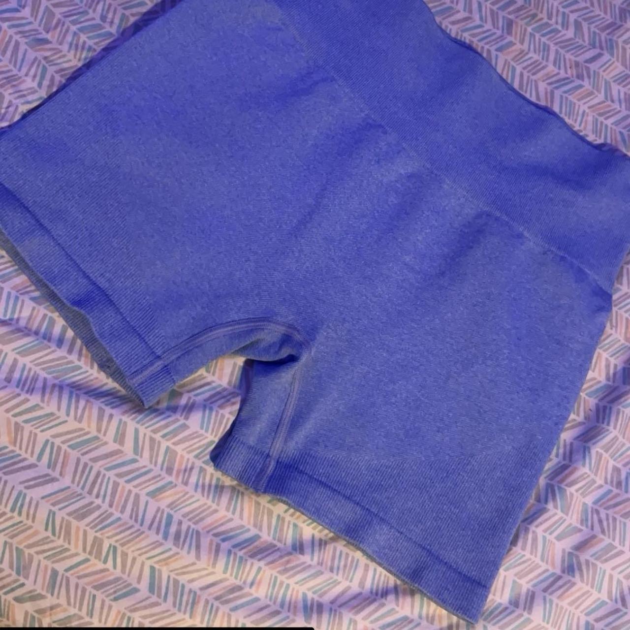 sky blue seamless gym shorts size: MEDIUM they’re... - Depop