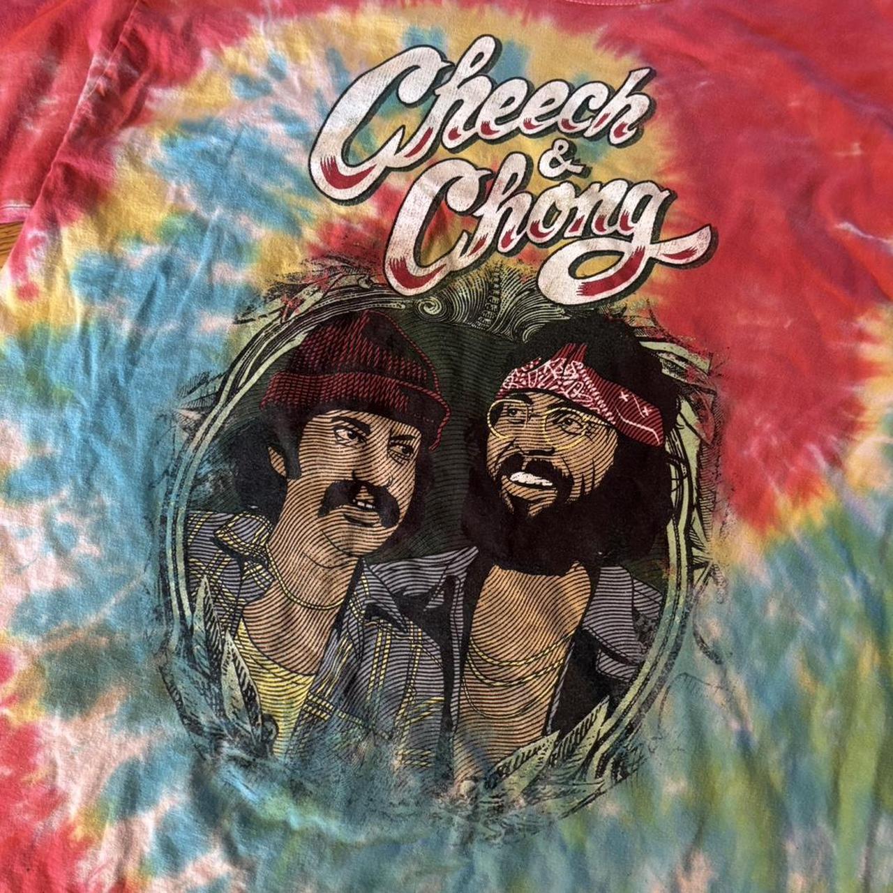 Cheech & Chong Long Sleeve tie dye portrait T Shirt... | Depop