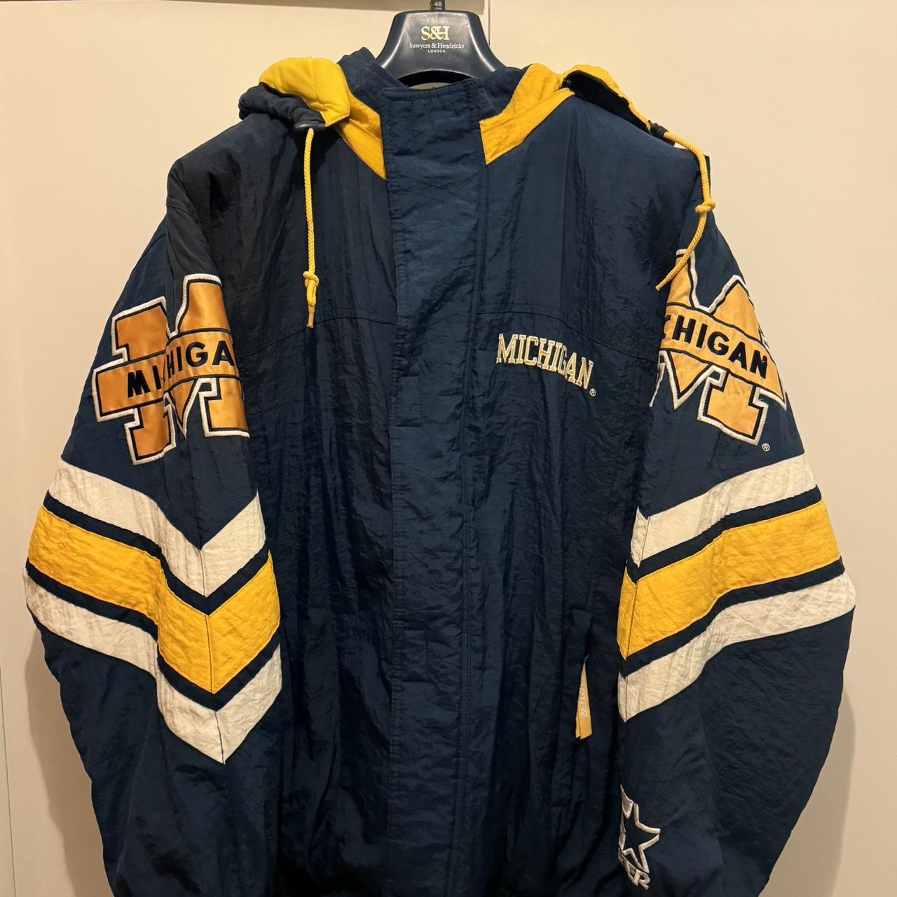 Michigan Starter Jacket. Traditional Michigan... - Depop