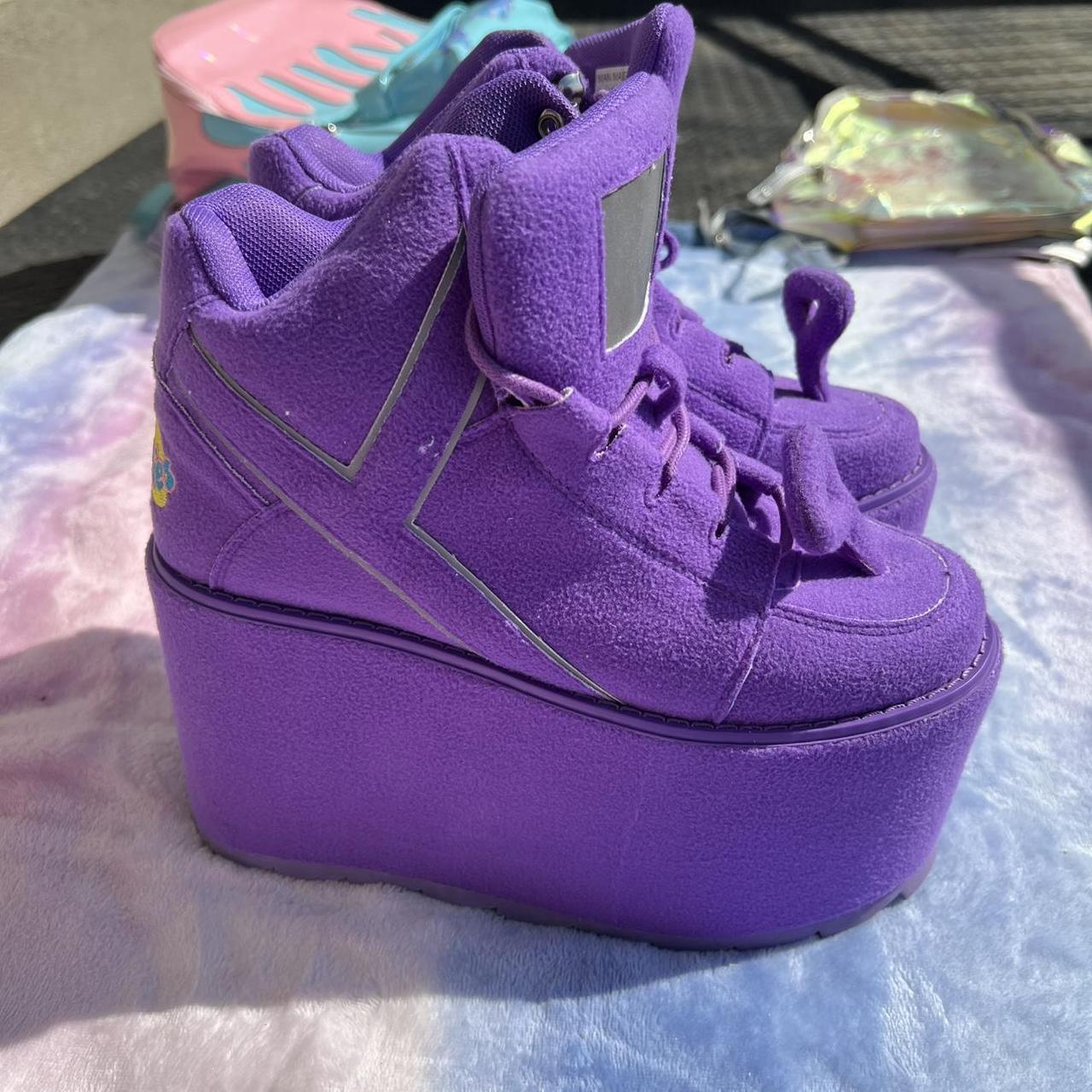 YRU Teletubbies Tinky Winky QOZMO Platform Shoes... | Depop