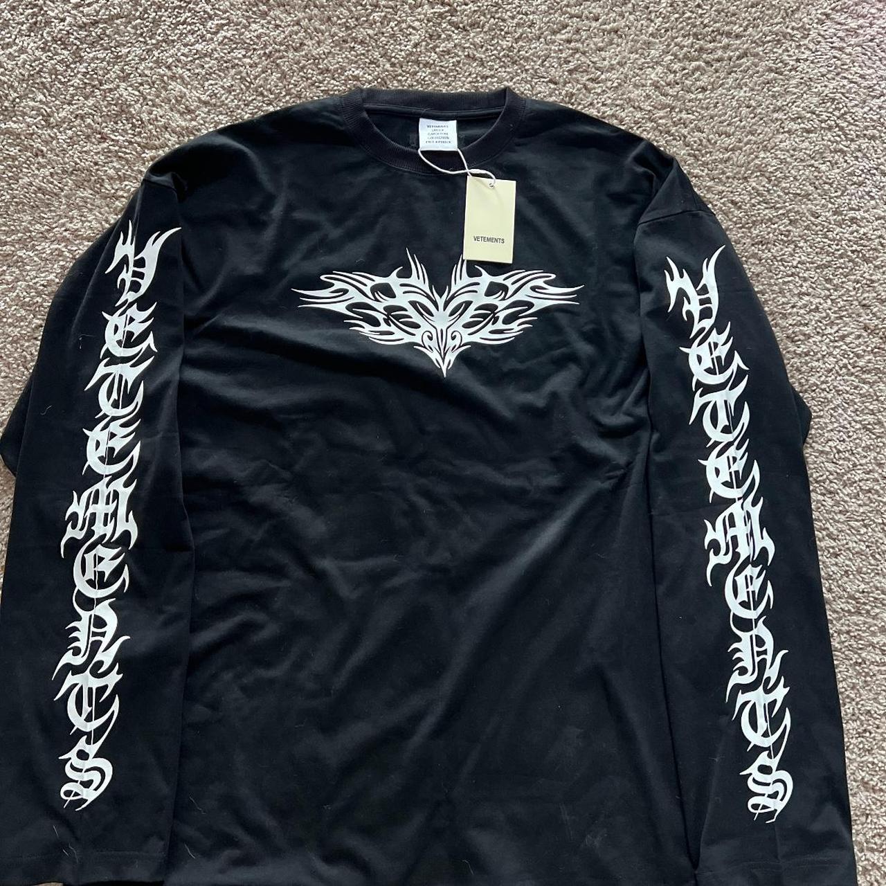 Vetements gothic long sleeve black Size S Brand new... | Depop
