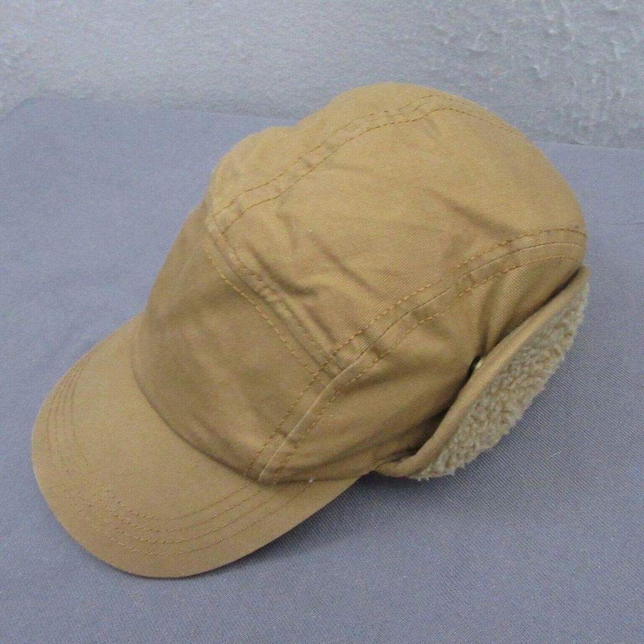 Baseball Trapper Hat Khaki Tan Sherpa Lined Button... - Depop