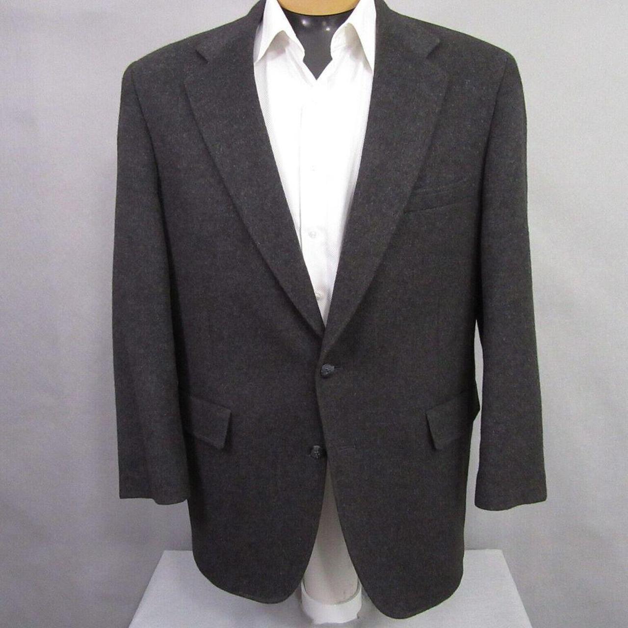 Warren Sewell Mens Sport Coat 42L Charcoal Solid... - Depop