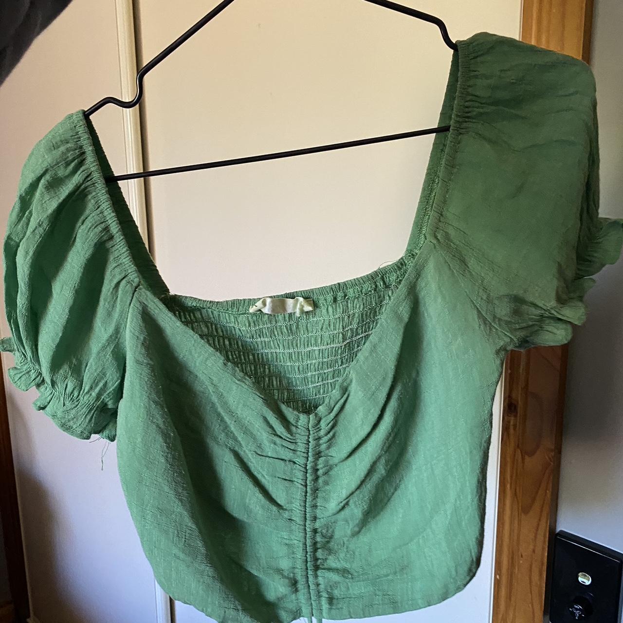 ruby sus green top worn only a couple of times size 8 - Depop