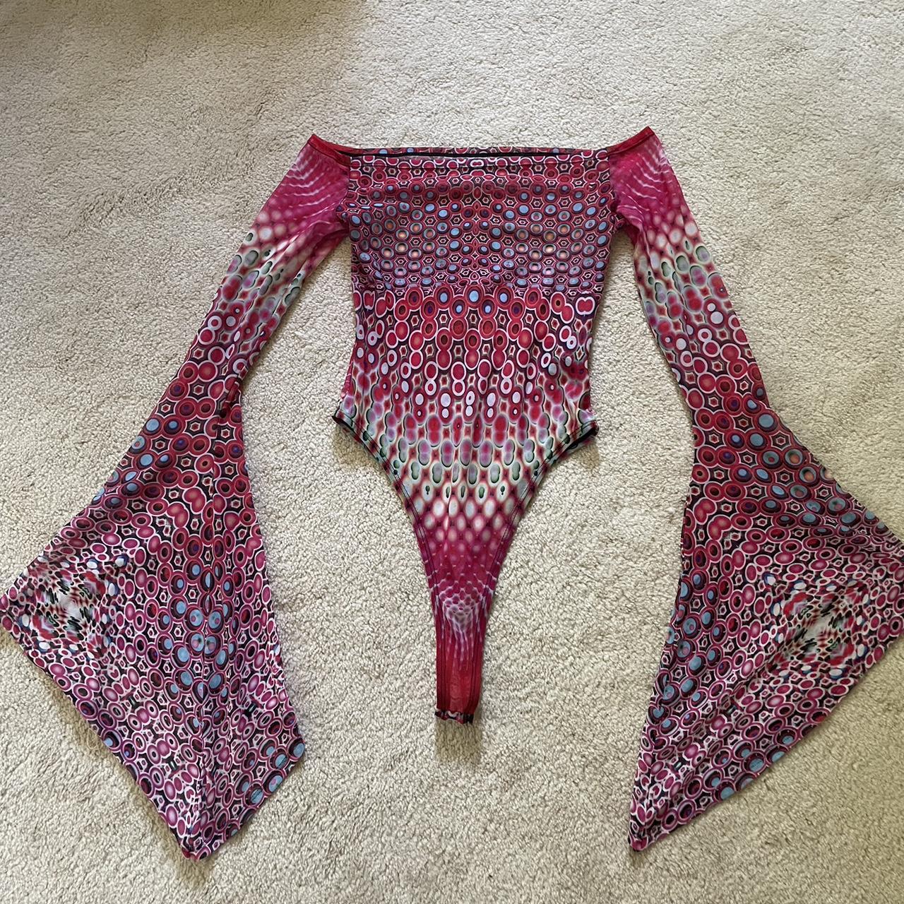 Badinka bell sleeve mesh bodysuit. is mesh but can’t... - Depop