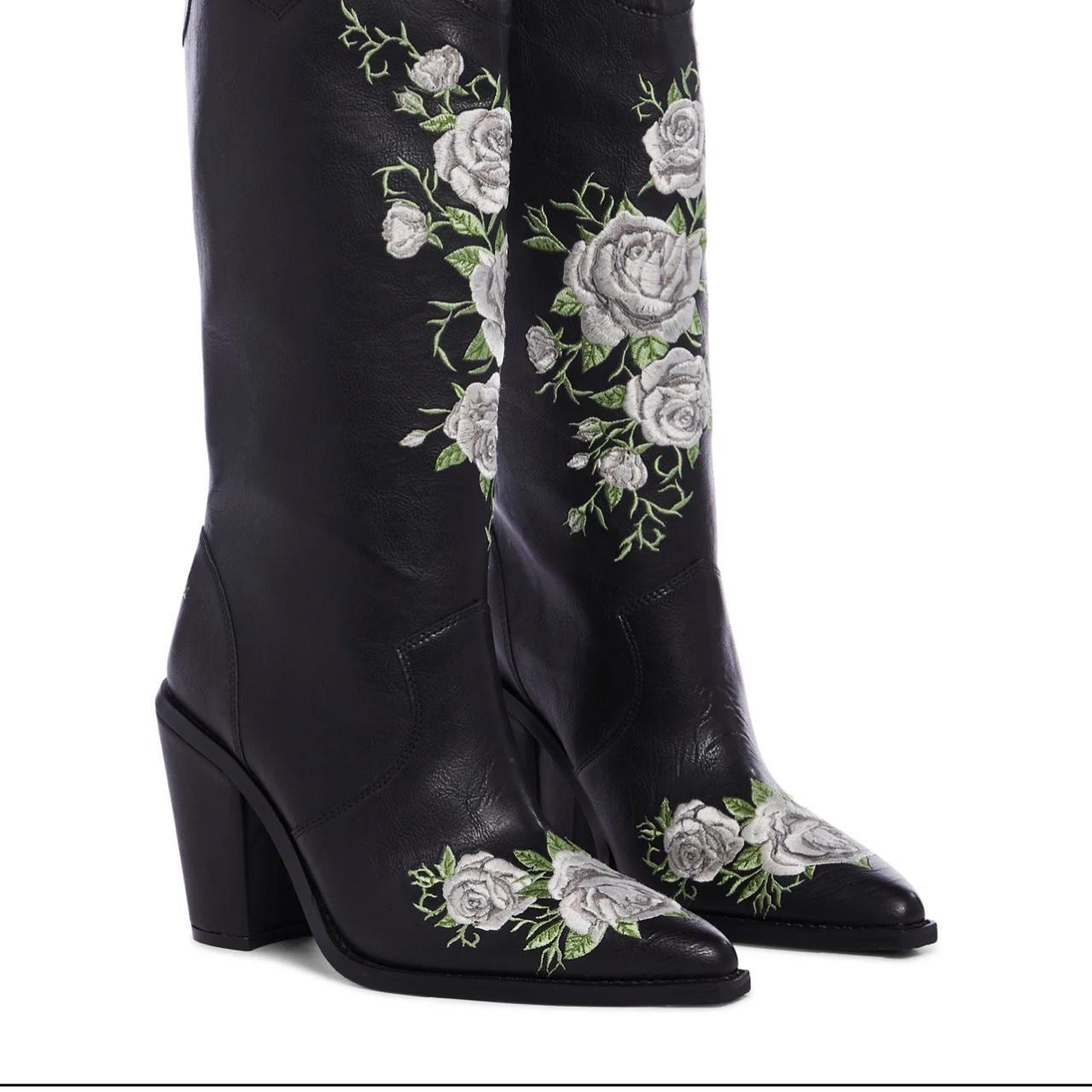 Mourning Rose Cowboy Boots Brand name - Widow from... | Depop
