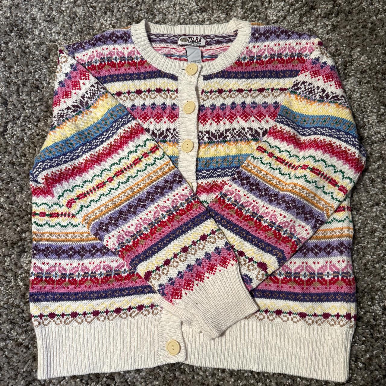 Multi Colored Tiara International Button-Up... | Depop