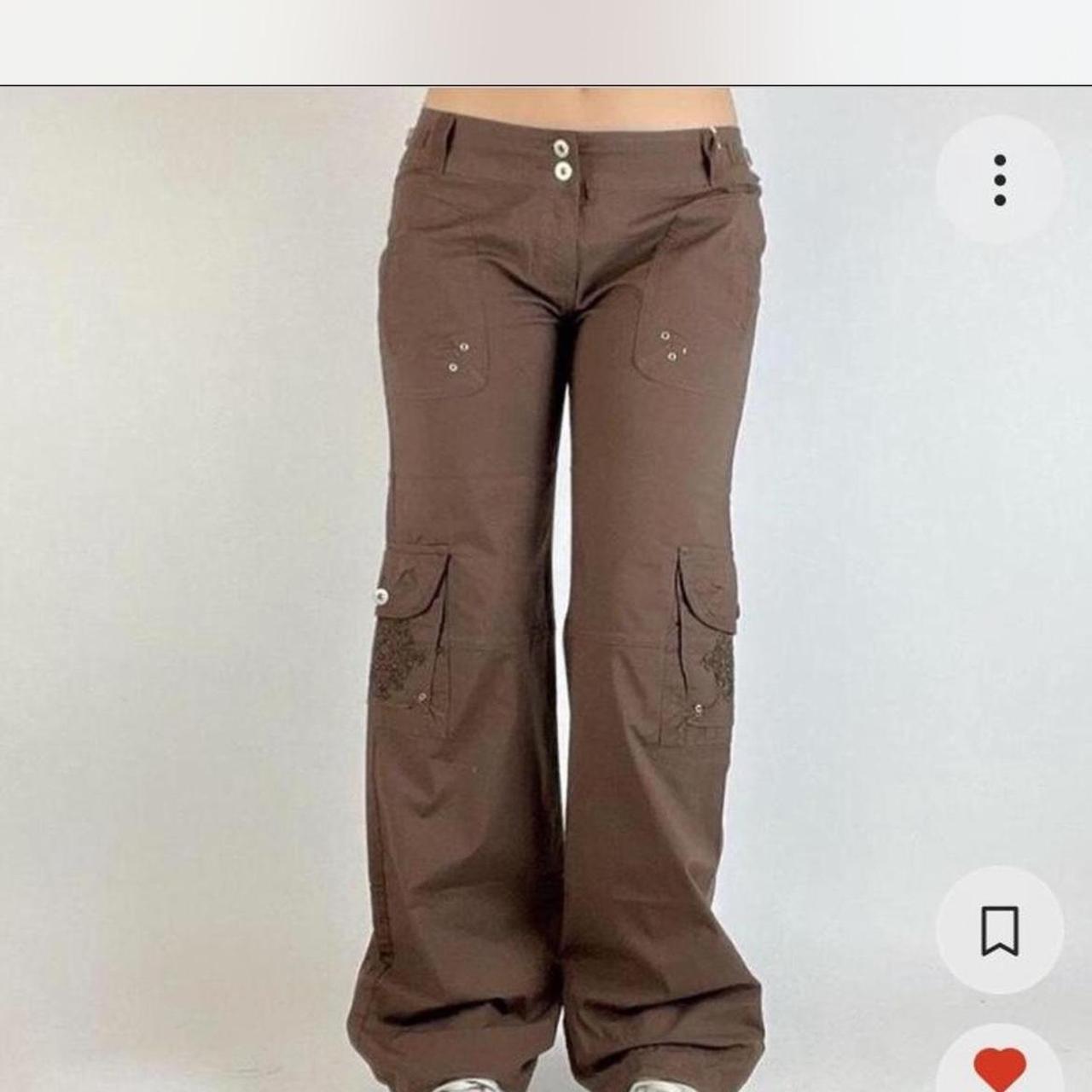 Y2K low rise brown cargo pants‼️🖤 Repop because they... - Depop