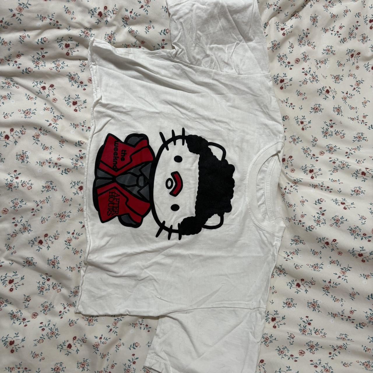 The weeknd x hello kitty knockoff merch Oversize... - Depop