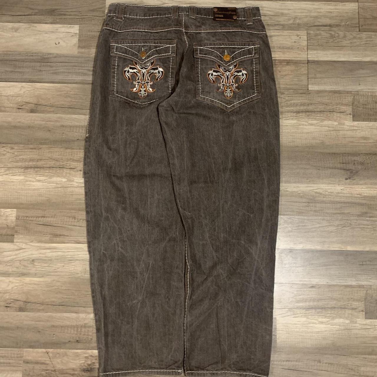 baggy brown knockout jeans 34 x 40 9 in leg... | Depop