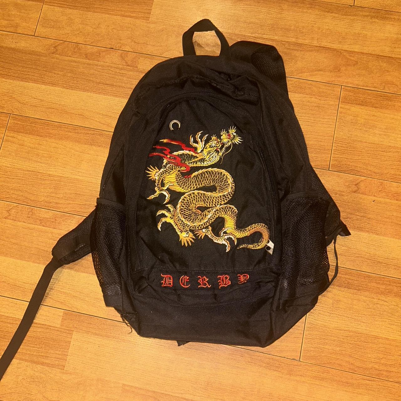 Vintage Ed Hardy style backpack very cool and has... - Depop