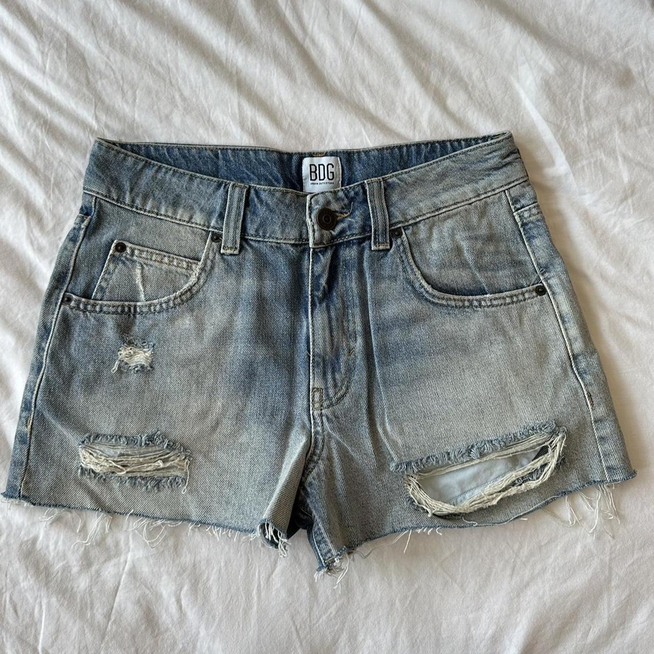 BDG Urban Outfitters Denim shorts Distressed... - Depop