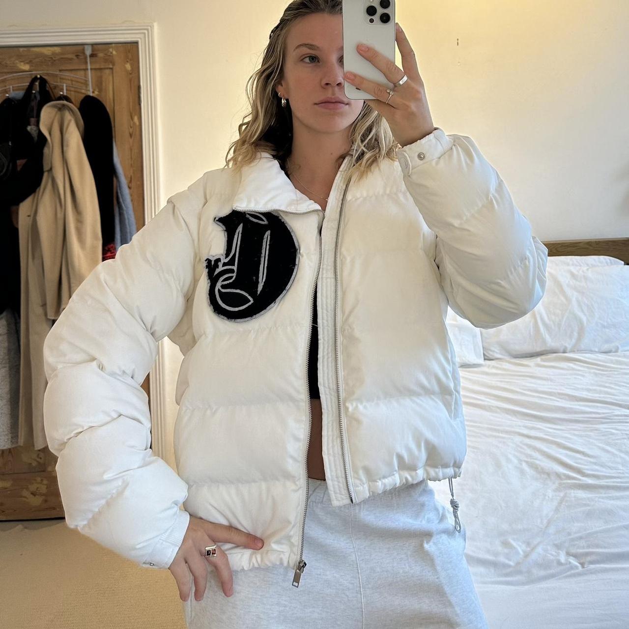Corvide Puffer Jacket White Size M (unisex)... | Depop