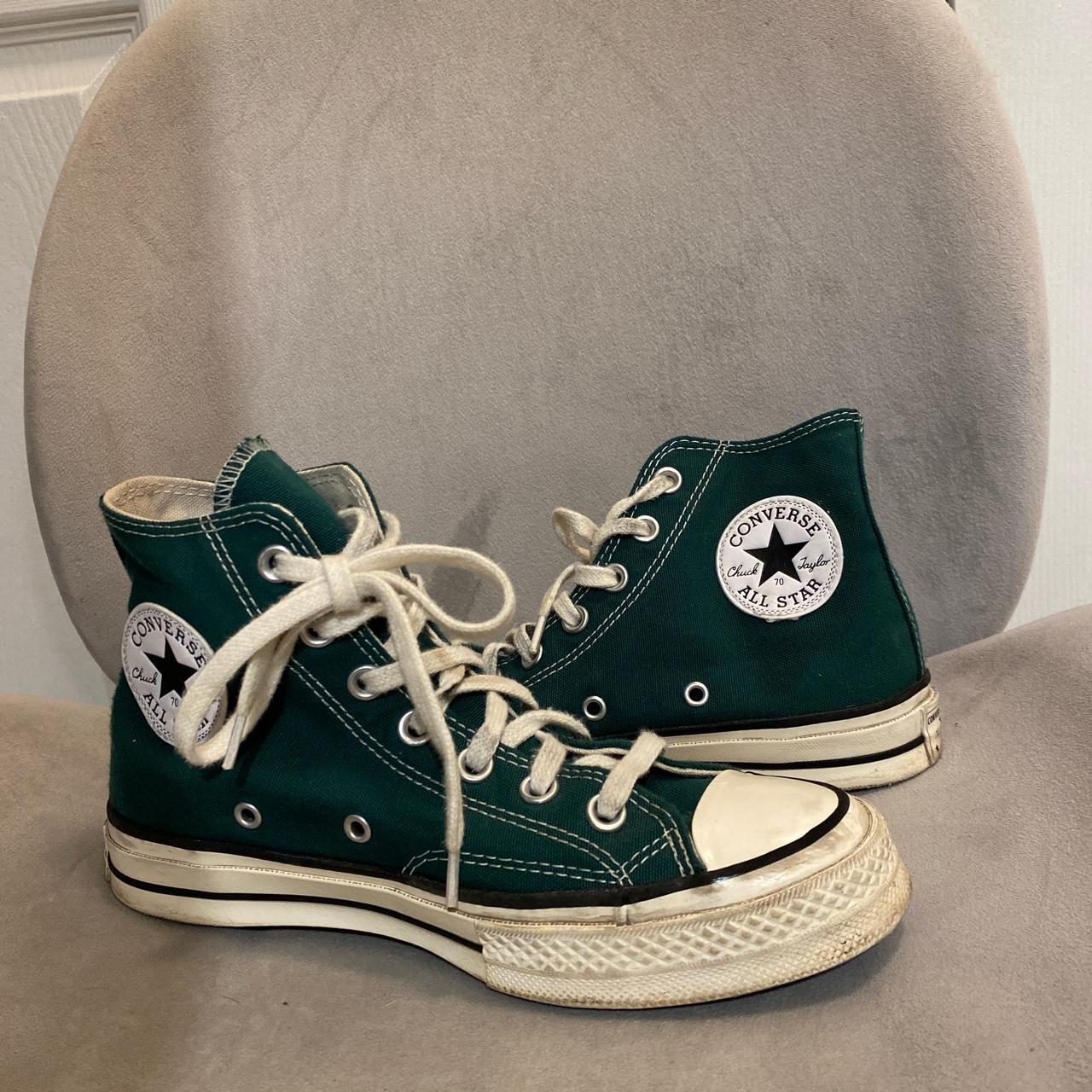 Dark Green Custom Chuck 70s Minor scuffs Very... - Depop