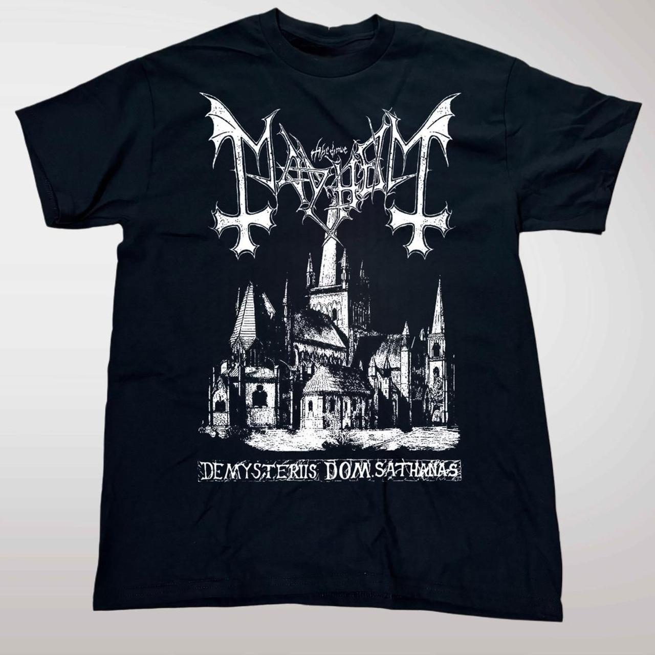 Mayhem mysteries black and cotton t-shirt dm for... | Depop