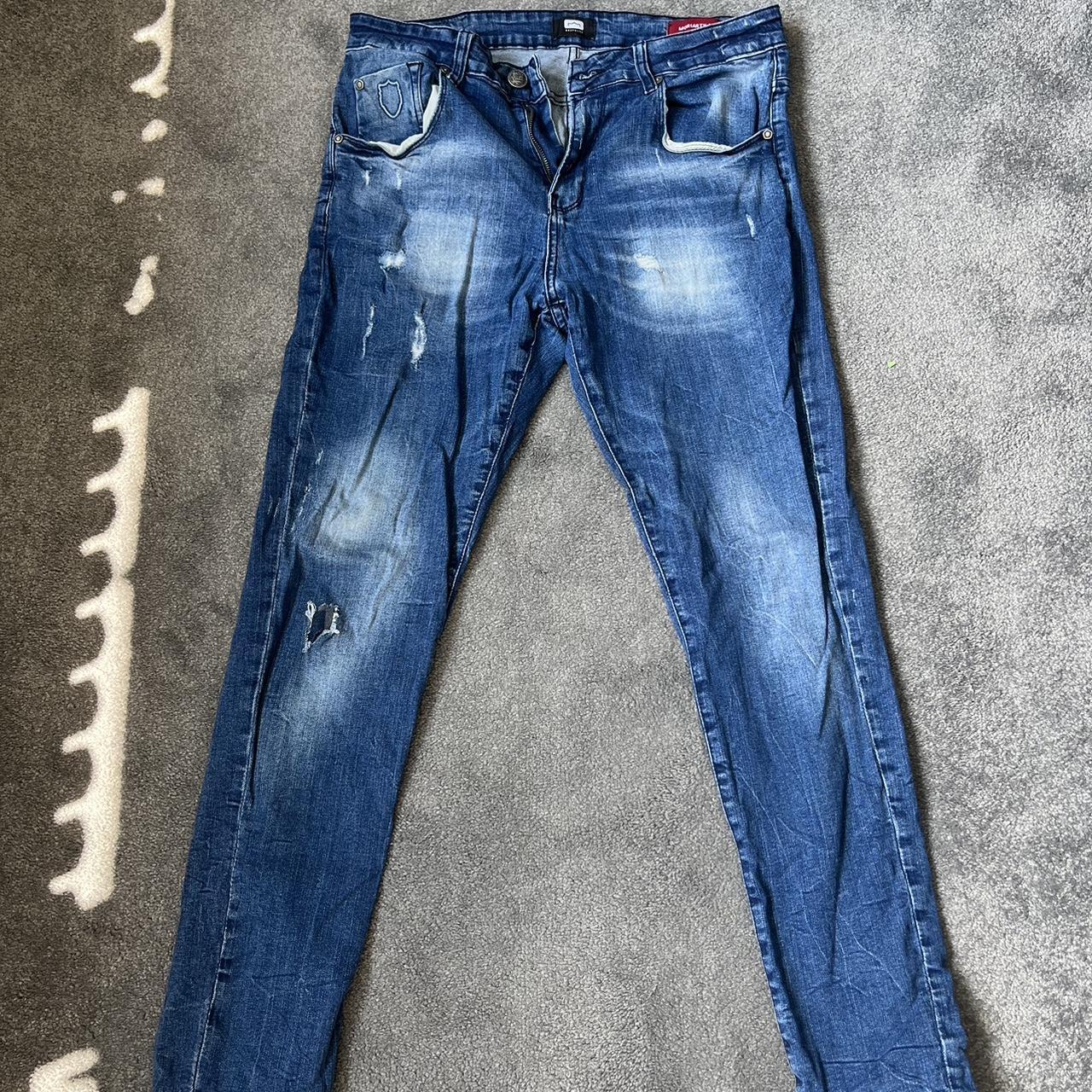 Mens blue 883 Police jeans, size 32r. Really nice... - Depop