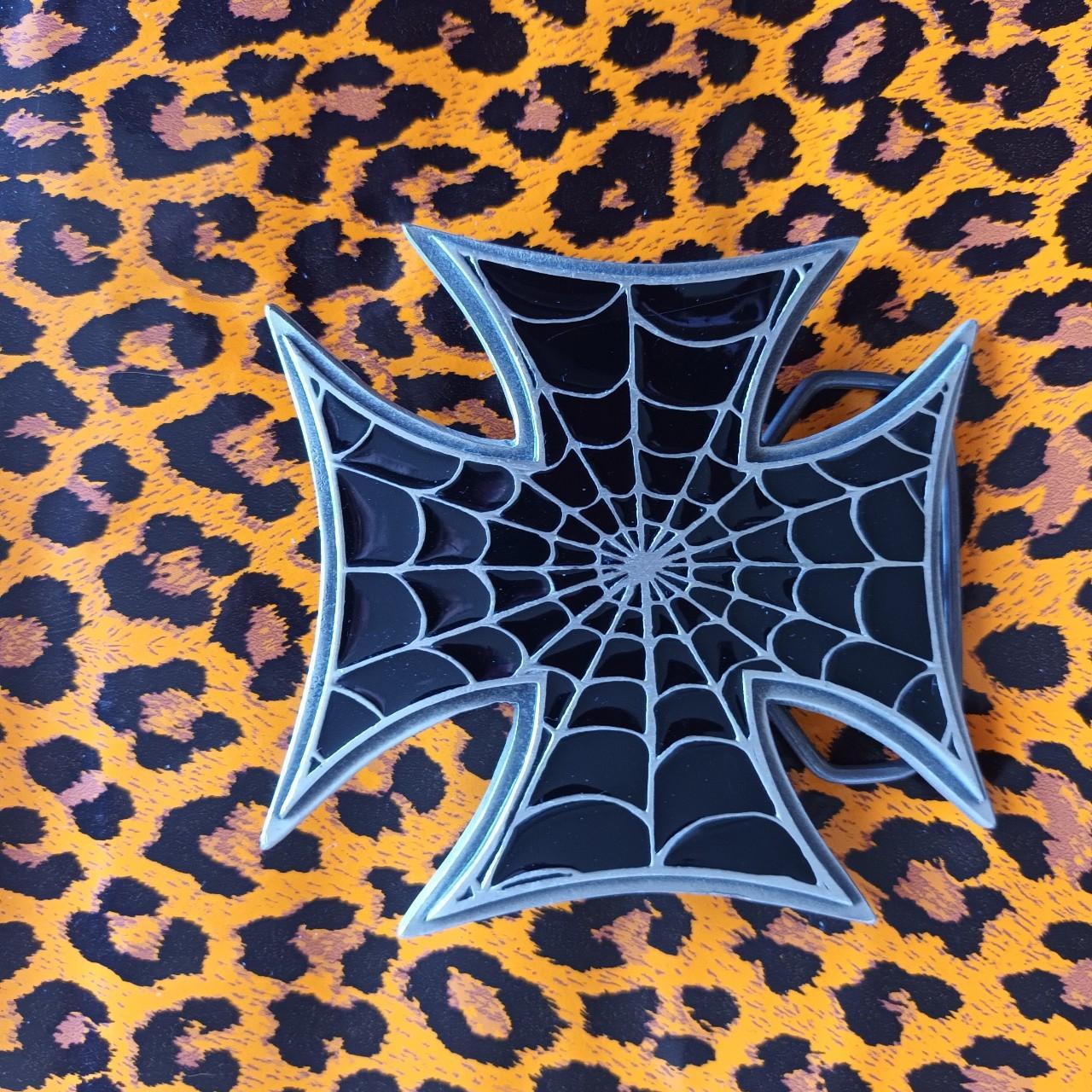 Black Iron Cross Belt Buckle by Great American... - Depop