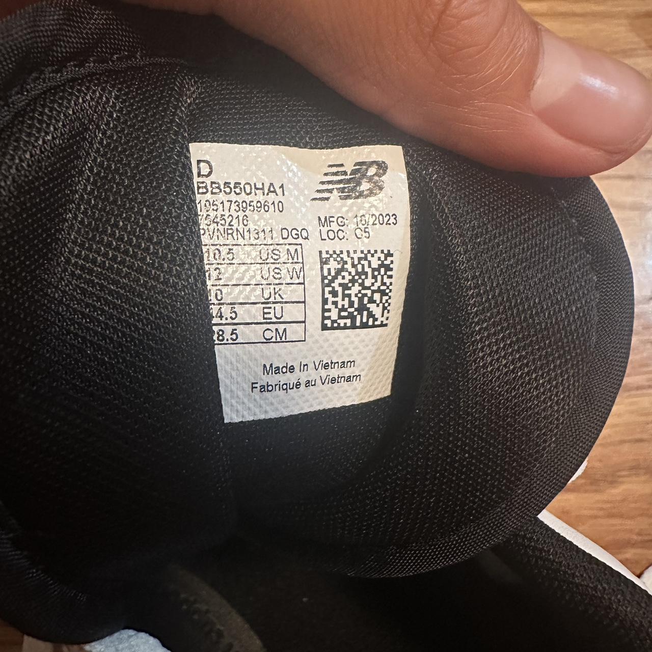 New Balance 550 White Black with stock x tag. - Depop