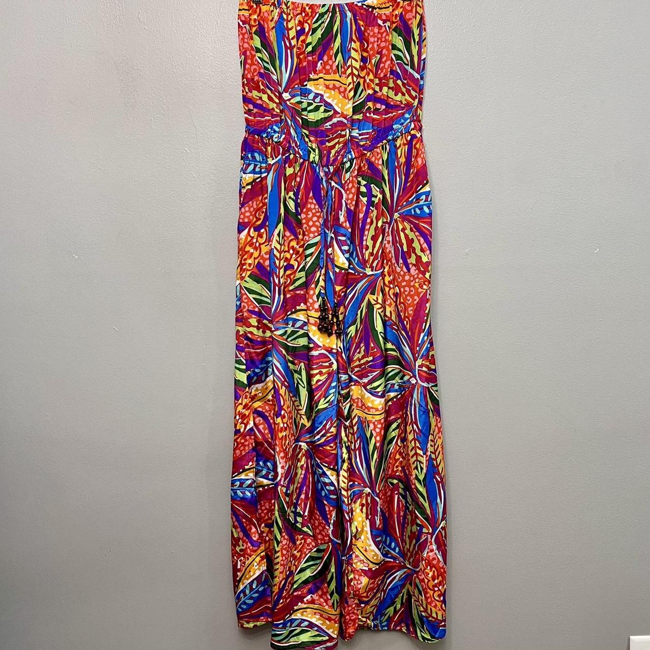 True Destinations Resort Wear Colorful Tropical... | Depop