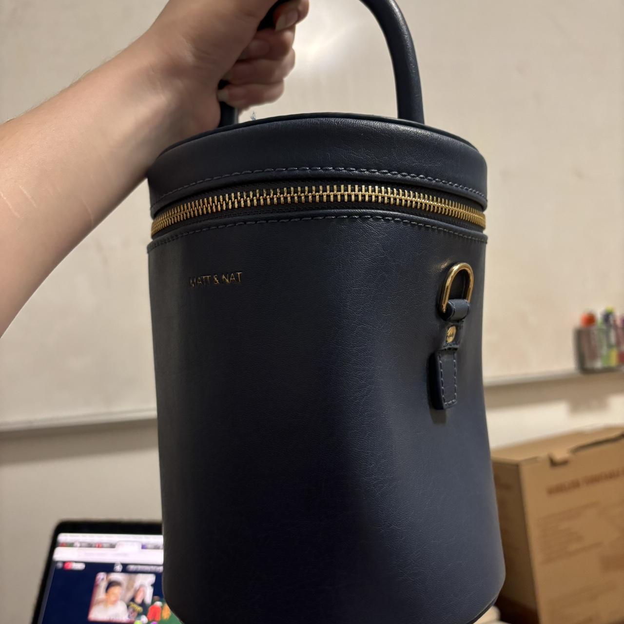 Matt and Nat Vegan Navy Purse, has bend on the side - Depop
