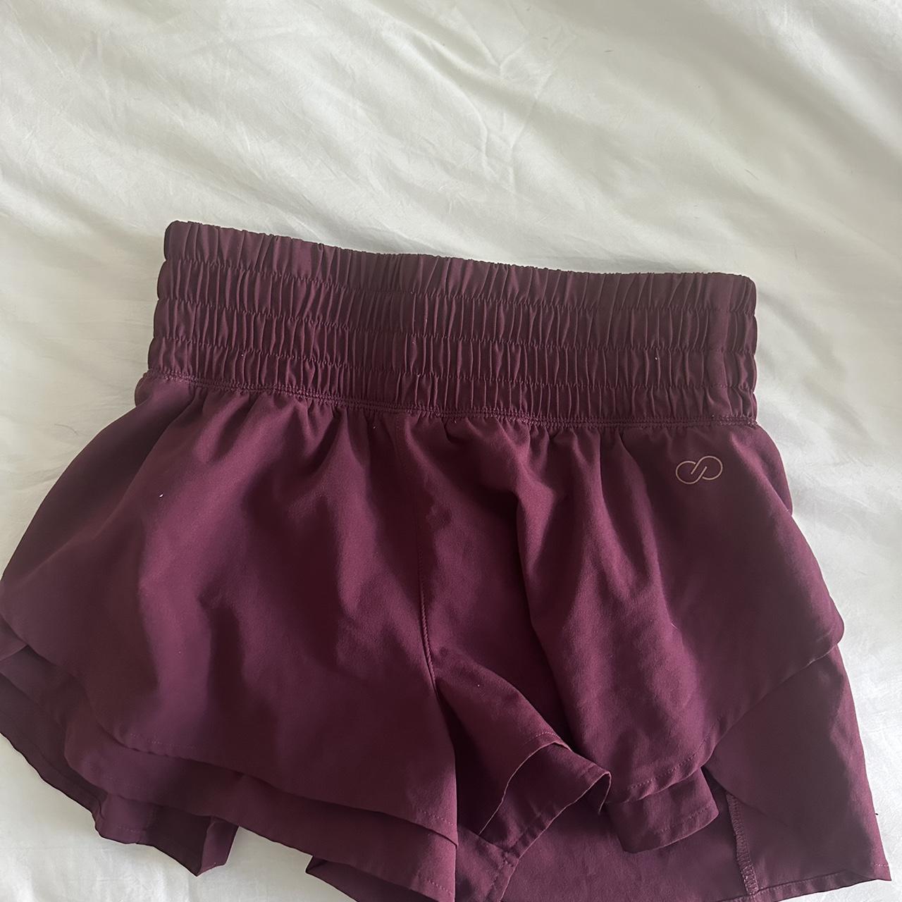 Calia Women’s step up shorts in Maroon size SMALL... - Depop