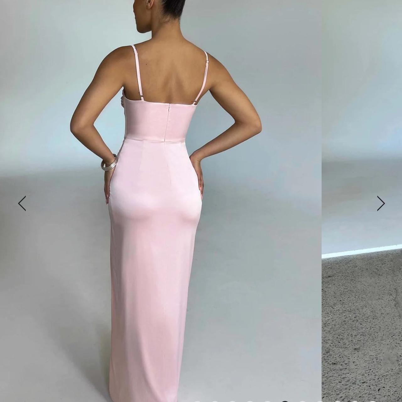baby boo pink prom maxi dress size- small brand... - Depop
