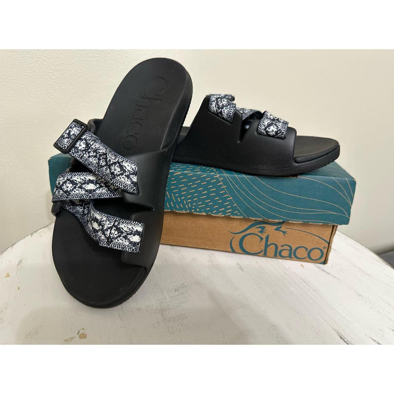 Women's size 8 Brand new chacos chillos slides with... - Depop