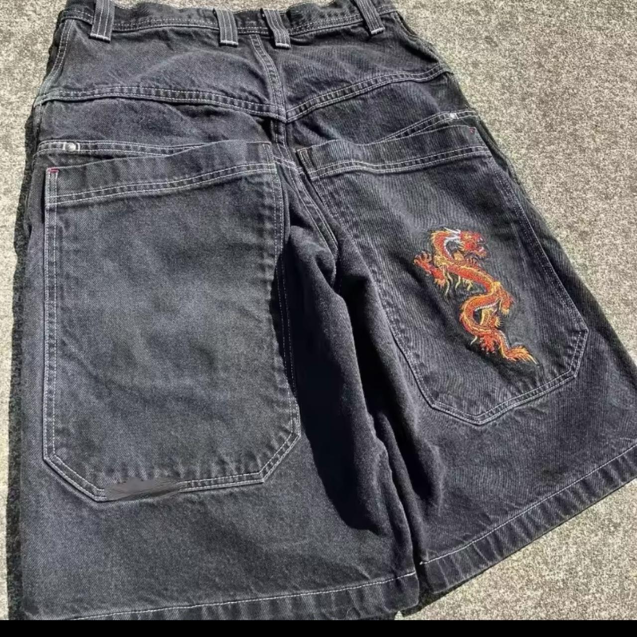 ⭐💫(JNCO LIKE Jorts Dragon Patch)💫⭐ Free Shipping... | Depop