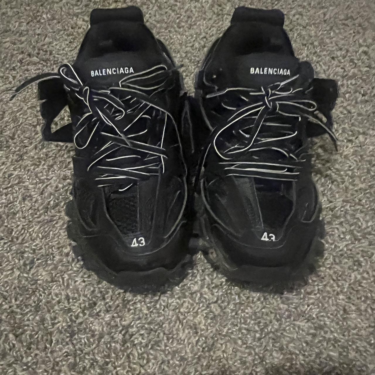 Black Balenciaga Tracks Worn 10-12 Need them out my... - Depop