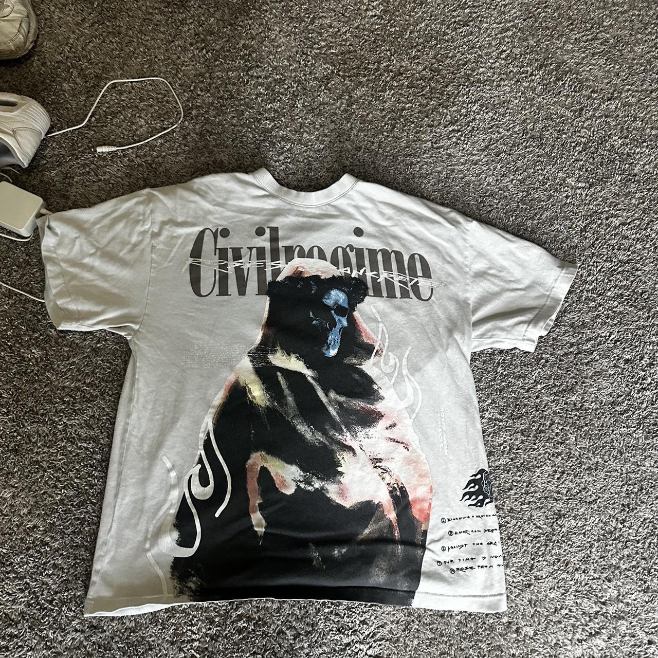 White Civil Regime Oversized T - Depop