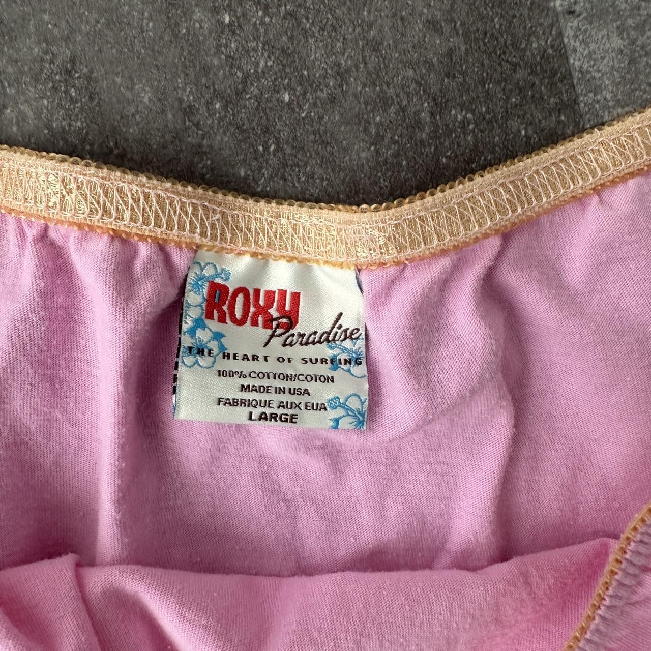 Vintage y2k pink Roxy mini skirt💓sz large, elastic... - Depop
