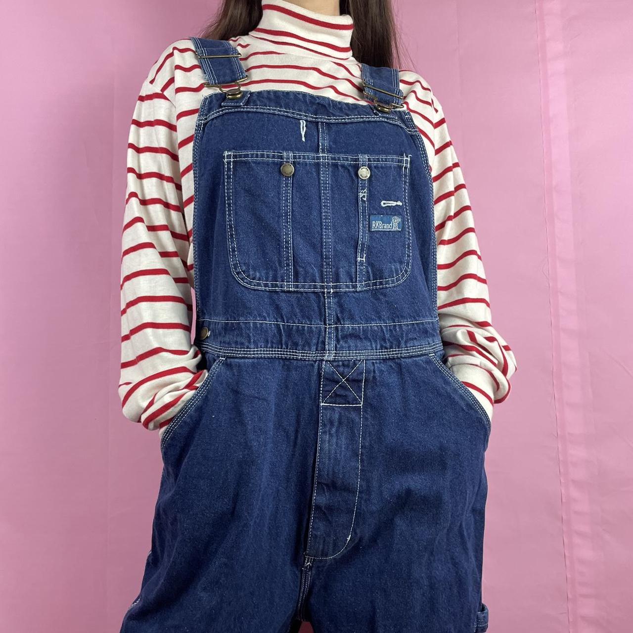 Vintage wide leg bib overalls by RKBrand🍒fit like a... - Depop