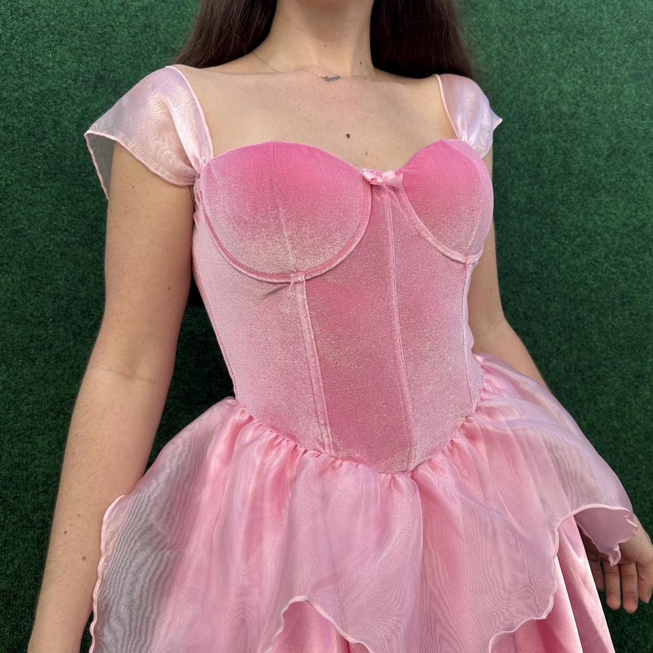 Pink Pronounced Princess mini dress by Trickz N’... - Depop