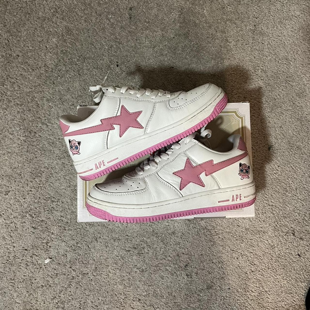 Custom Jigglypuff Bapestas Size: 9.5 Worn less... - Depop