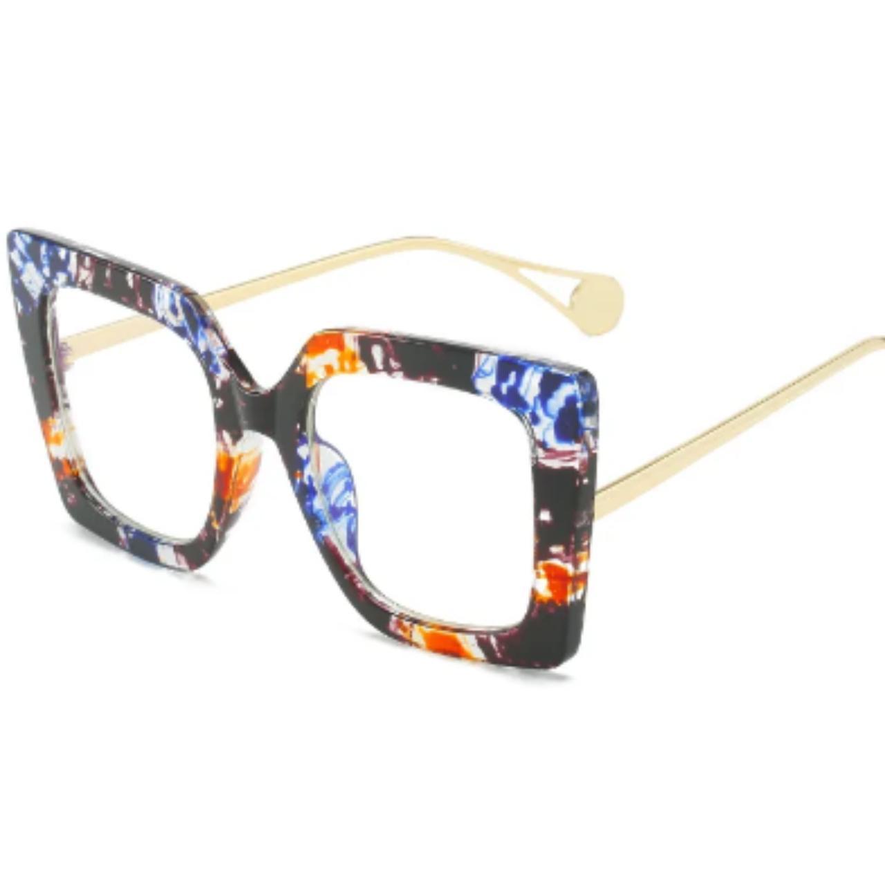 Oversized square frames transparent lens. Colors... | Depop