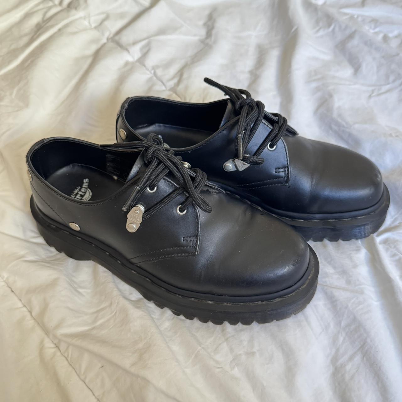 Black Dr. Martens platform shoes Metal details ... - Depop