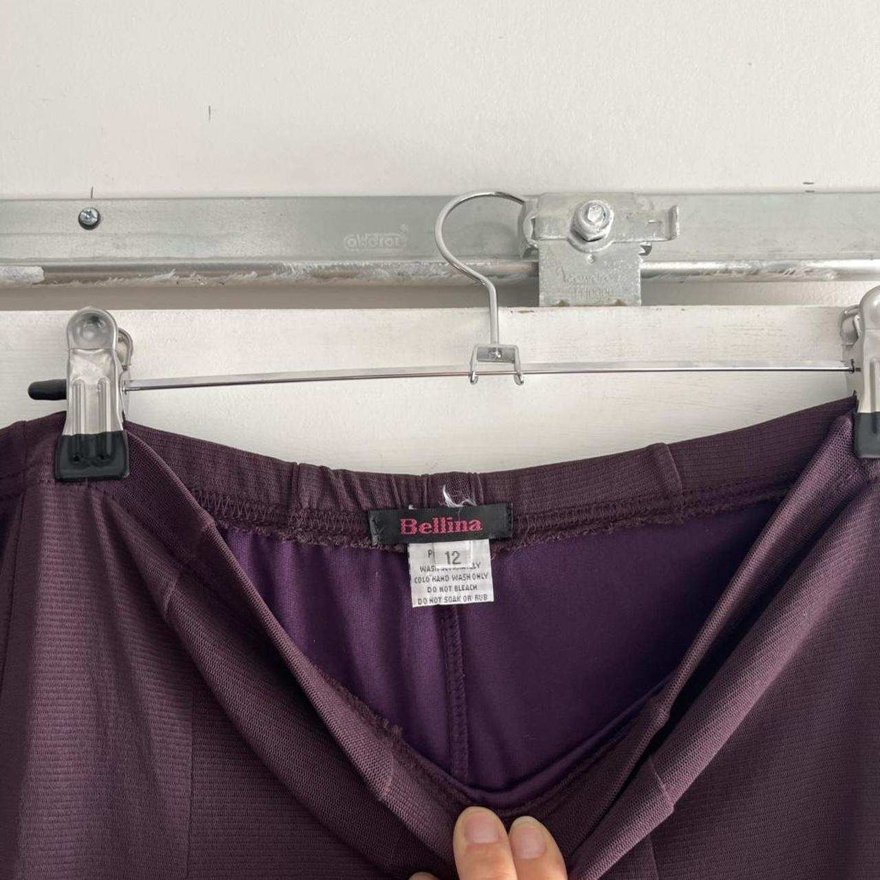 2000s purple mesh midi skirt Low-mid rise body... | Depop