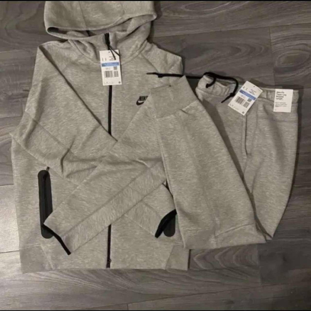 nike tech fleece tracksuit medium grey New Season - Depop