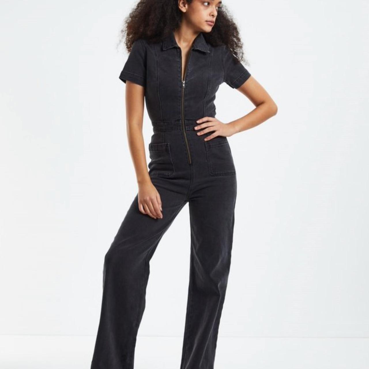 Insight denim boilersuit Size 14 Front zip - Depop