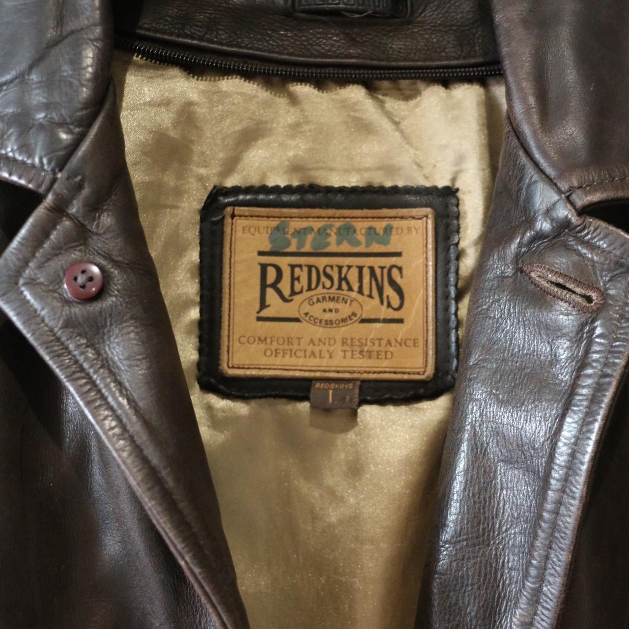 Redskin leather jacket menswear in brown - Depop