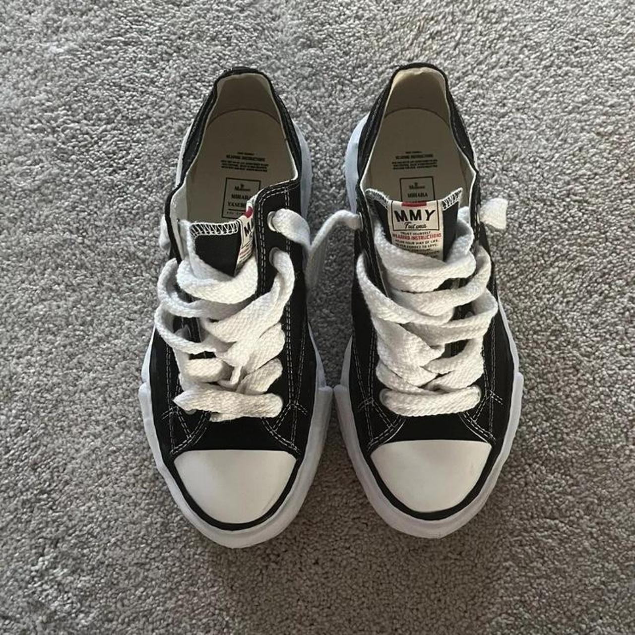 Maison Mihara Yasuhiro Converse black and white... - Depop