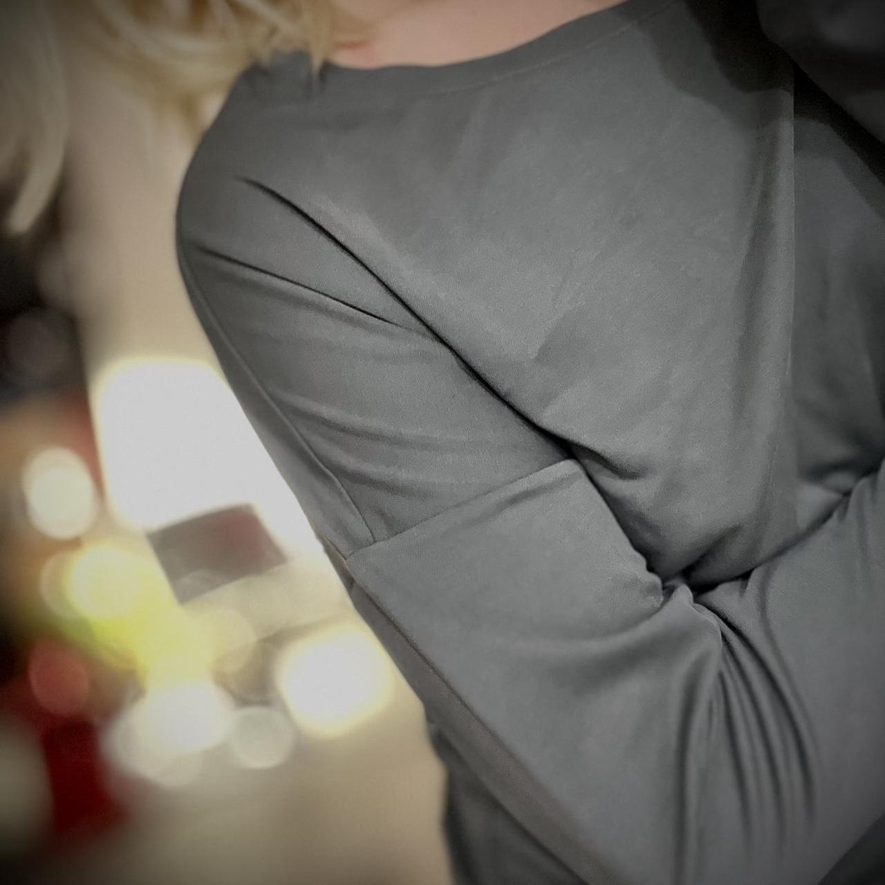 Women’s long sleeve gray #Fabletics shirt with wide... - Depop