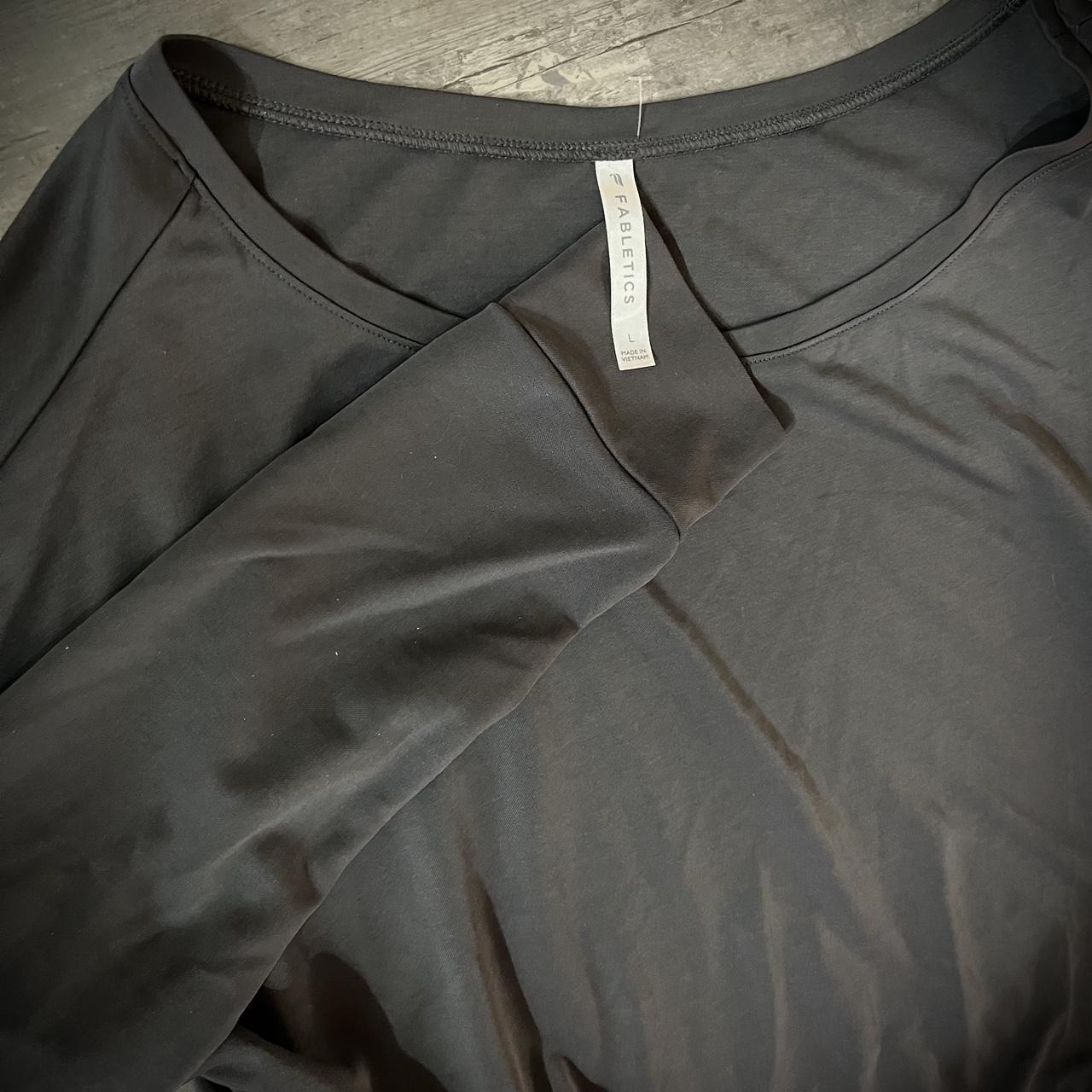 Women’s long sleeve gray #Fabletics shirt with wide... - Depop