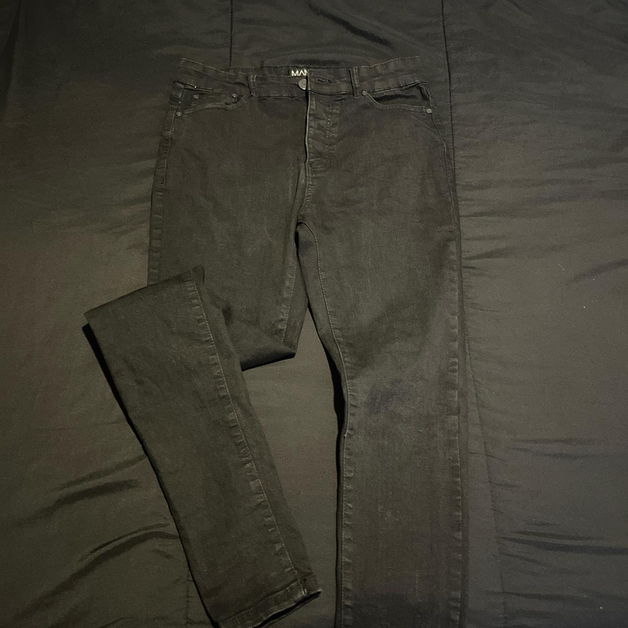 black skinny jeans, size 34, snug fit - Depop